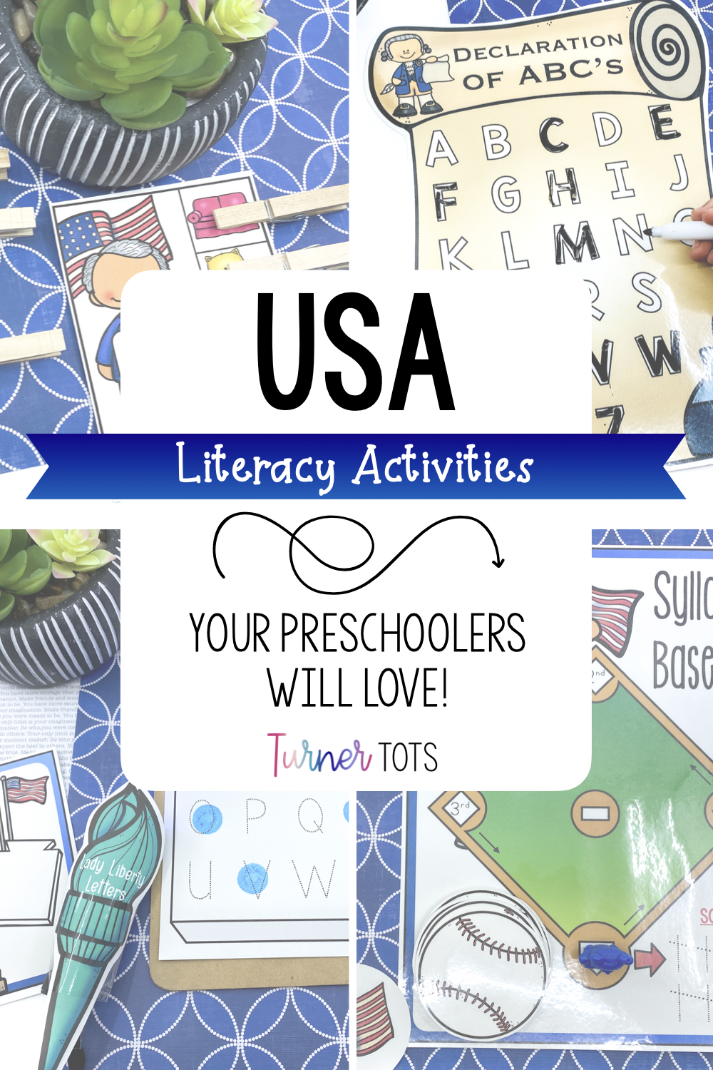 Red, White, and New USA Literacy Activities to Engage Tots - Turner Tots