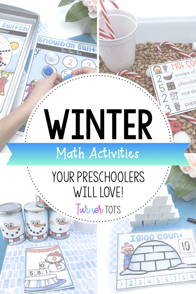 5 Winter Math Activities for Preschool with a Flurry of Fun