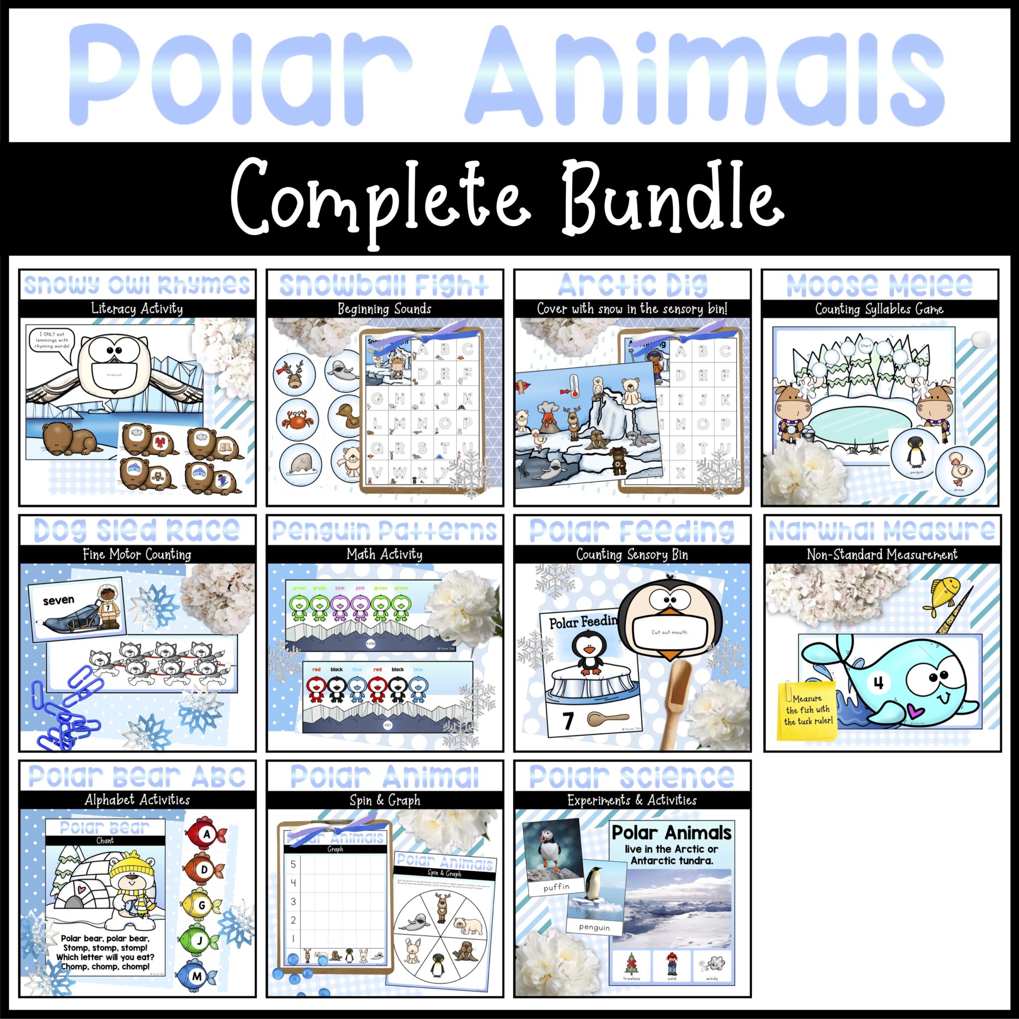 Math in the Arctic: 5 Polar Animal Math Activities for Preschoolers